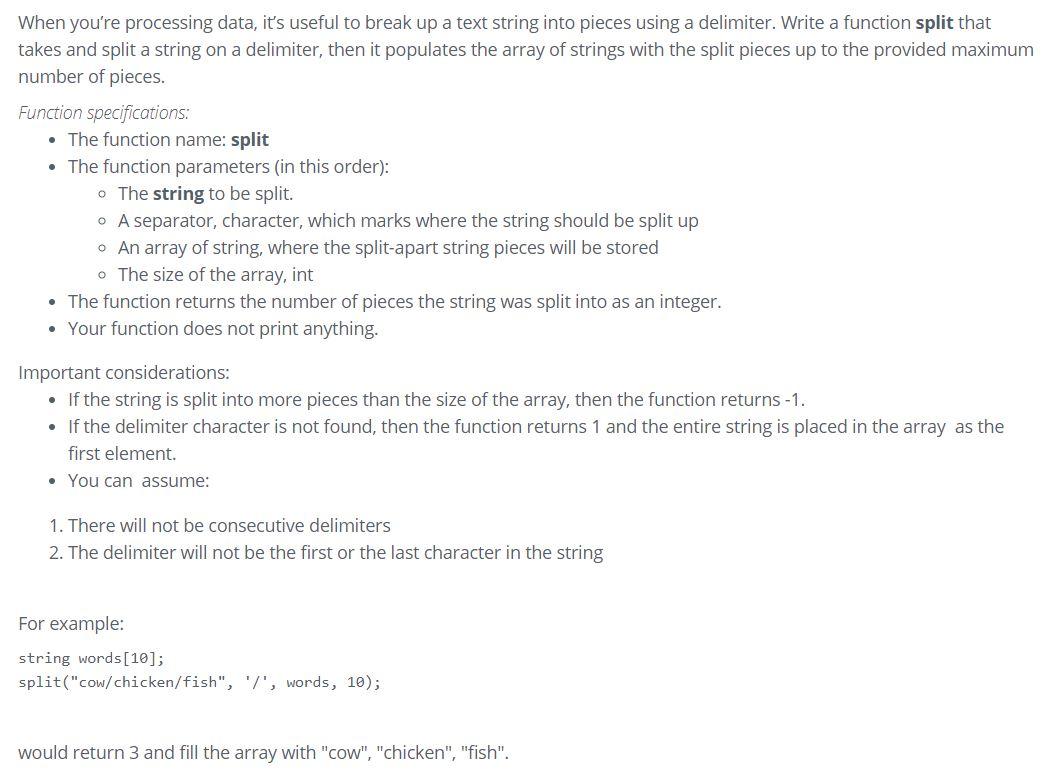 Solved When you're processing data, it's useful to break up | Chegg.com