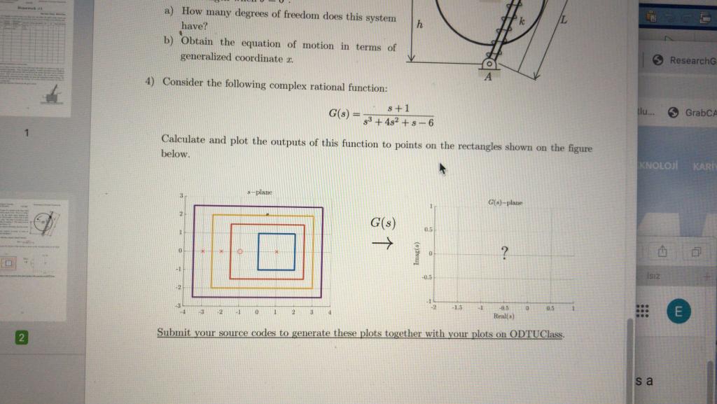 Solved a) How many degrees of freedom does this system have? | Chegg.com