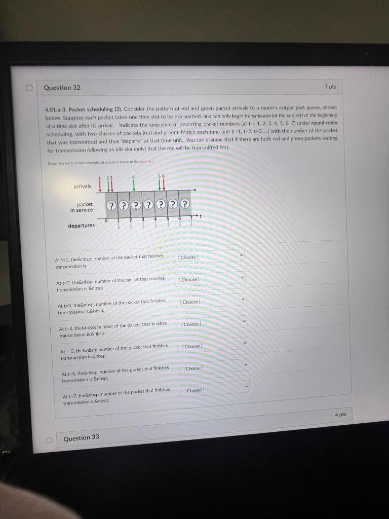 Solved 4.01 a-3. Packet scheduling (3). Consider the pattern | Chegg.com