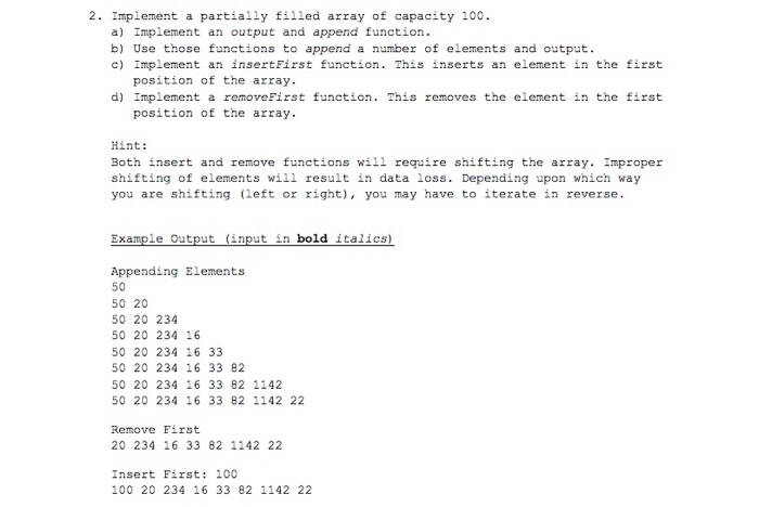 Solved 1. Create the following: a) Two global integer | Chegg.com