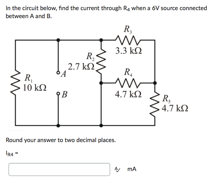 Solved In the circuit below, find the current through R4 | Chegg.com
