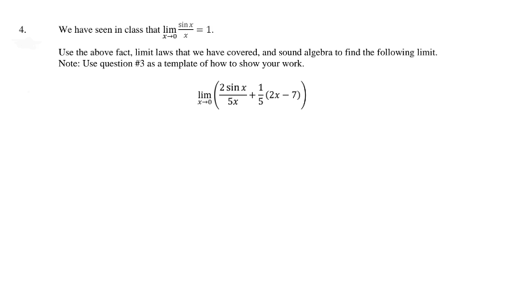 Solved Theorem 1: Basic Limit Laws If lim f(x) and lim g(x) | Chegg.com