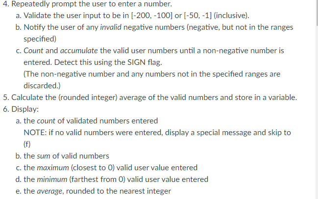 Solved a. Validate the user input to be in [−200,−100] or | Chegg.com