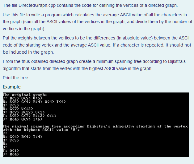 Solved The file DirectedGraph.cpp contains the code for | Chegg.com