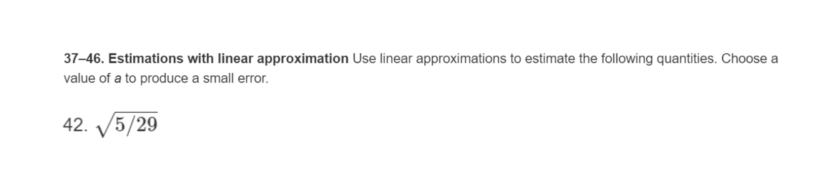 Solved 37 46 Estimations With Linear Approximation Use