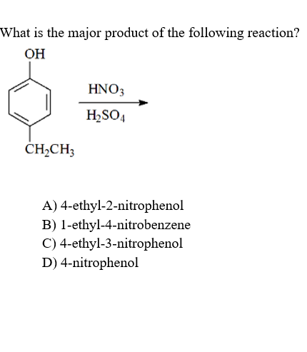 Solved What is the major product of the following reaction? | Chegg.com