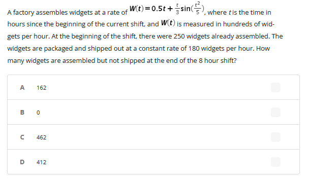 Solved A factory assembles widgets at a rate of | Chegg.com