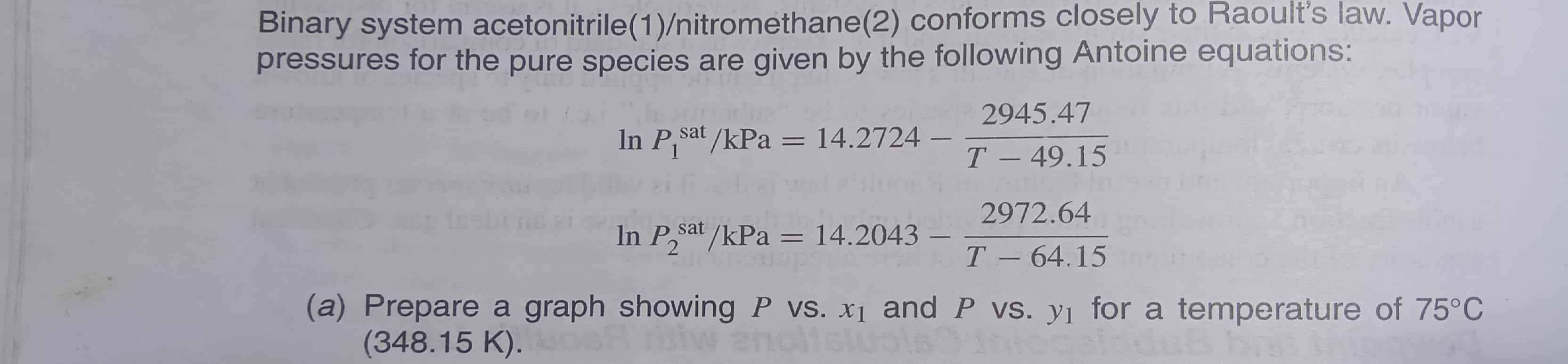 Solved Mixture contains 60 mol % acetonitrile and 40mol% | Chegg.com