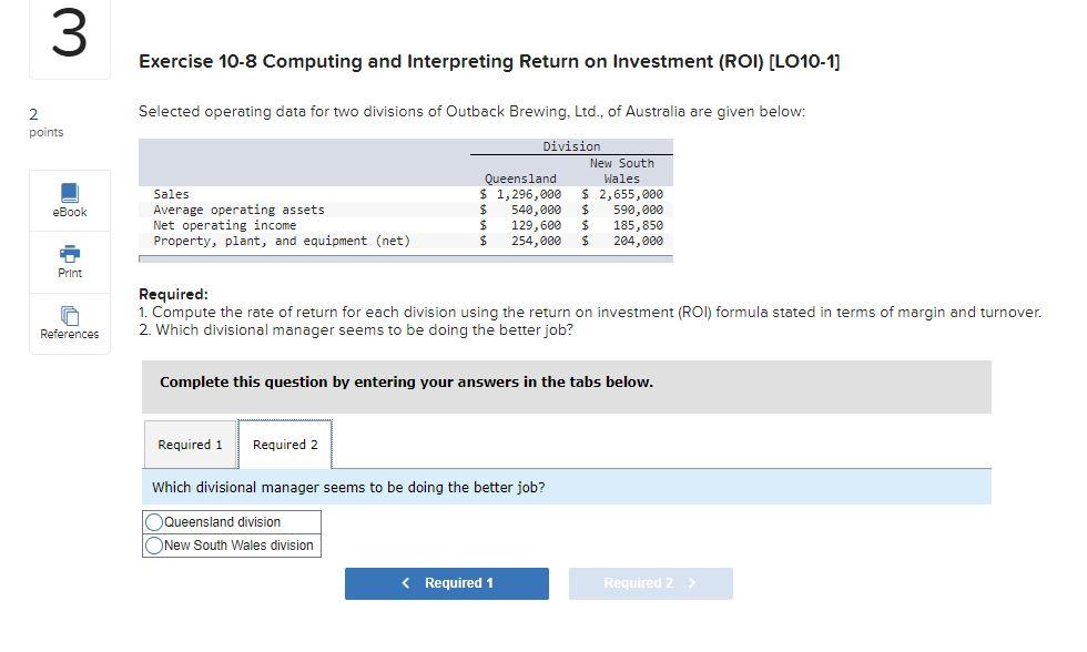 Solved 3 Exercise 10-8 Computing and Interpreting Return on | Chegg.com