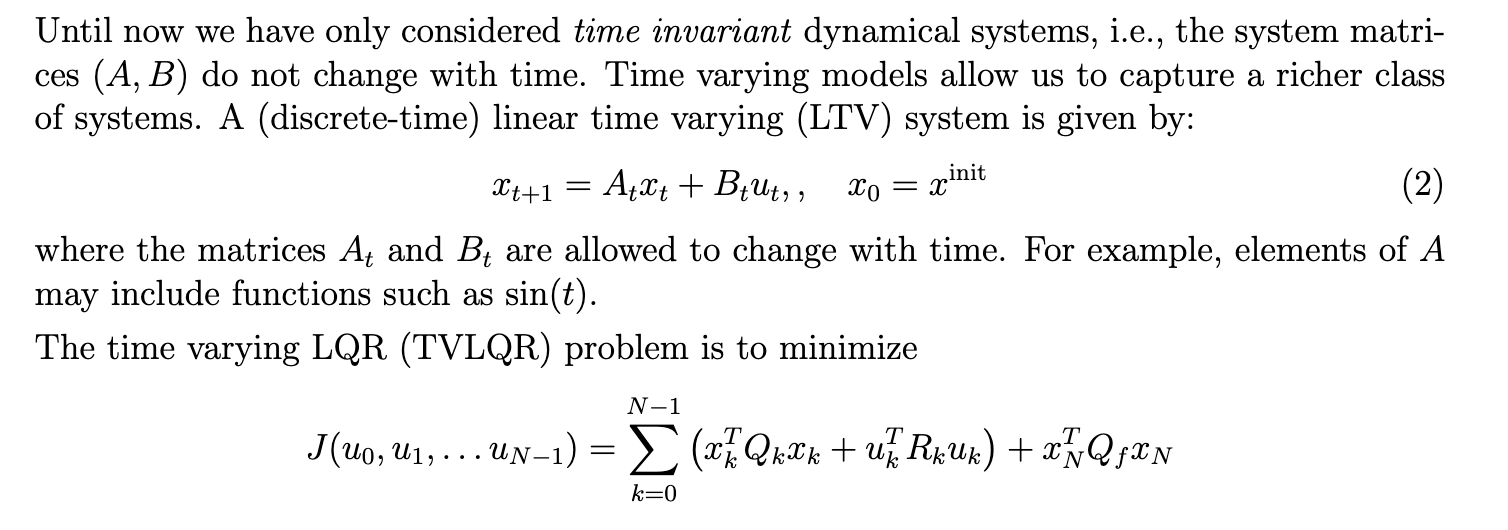 Solved Until now we have only considered time invariant | Chegg.com