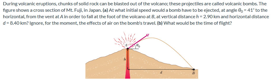 Solved During volcanic eruptions, chunks of solid rock can | Chegg.com