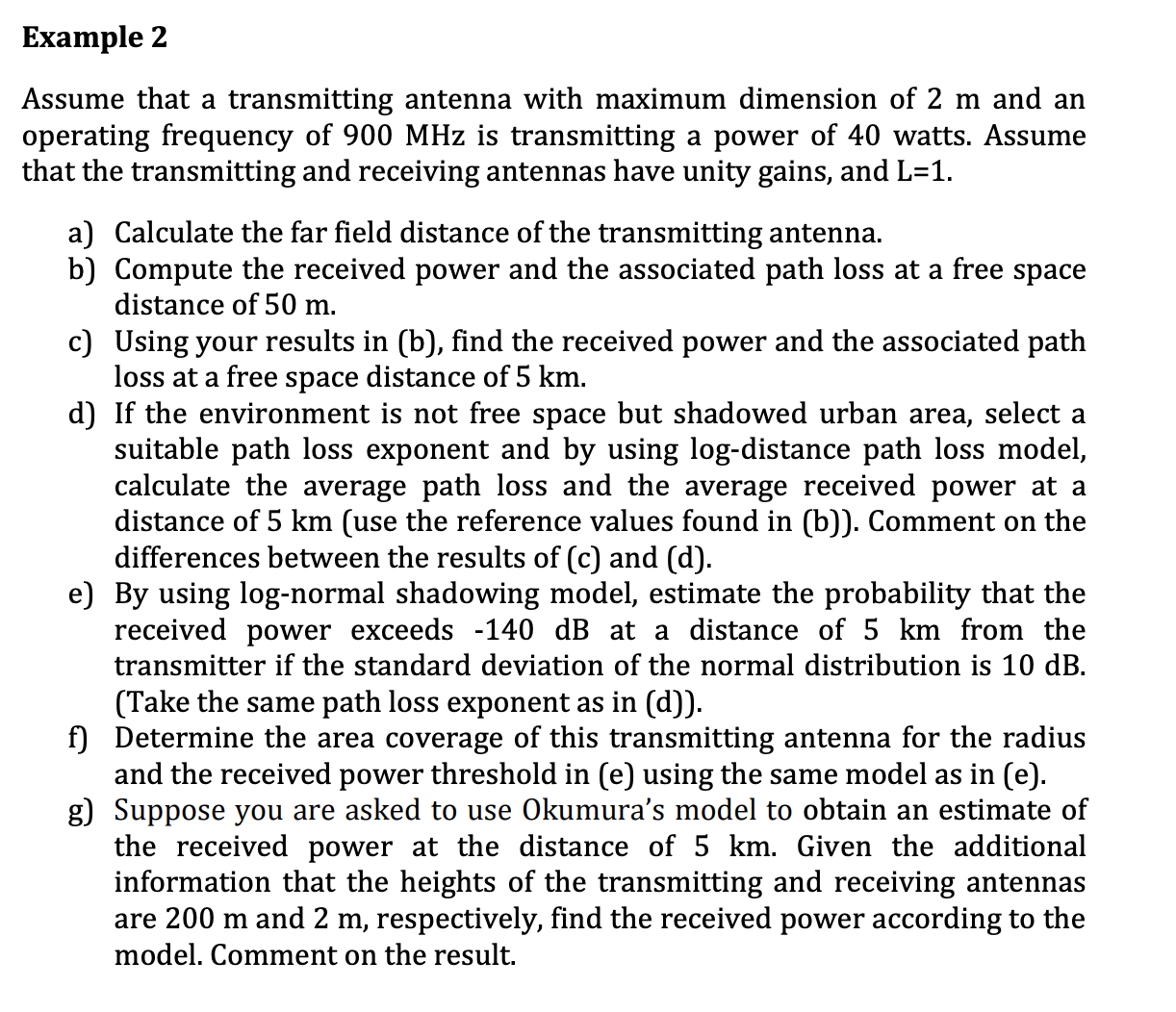 Solved Example 2 Assume that a transmitting antenna with | Chegg.com