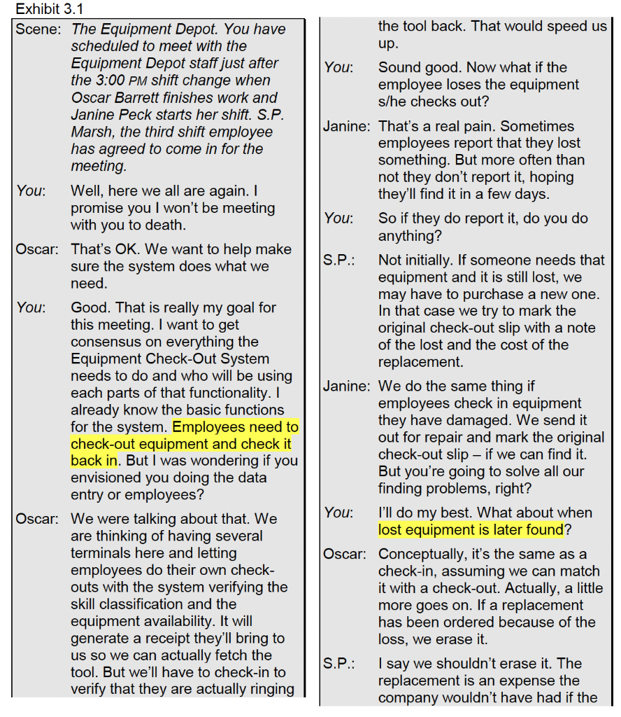 Solved 1. Complete a Use-Case Glossary. You should end up | Chegg.com