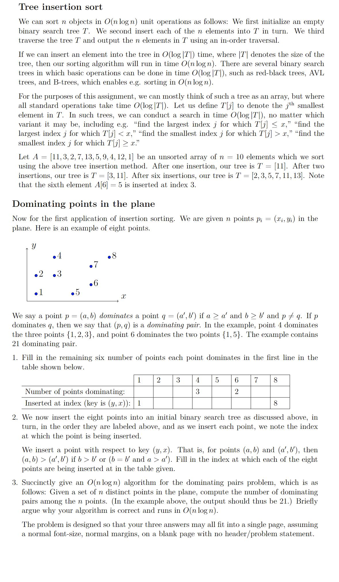 Solved Divide and Conquer Question helpTree insertion sortWe | Chegg.com