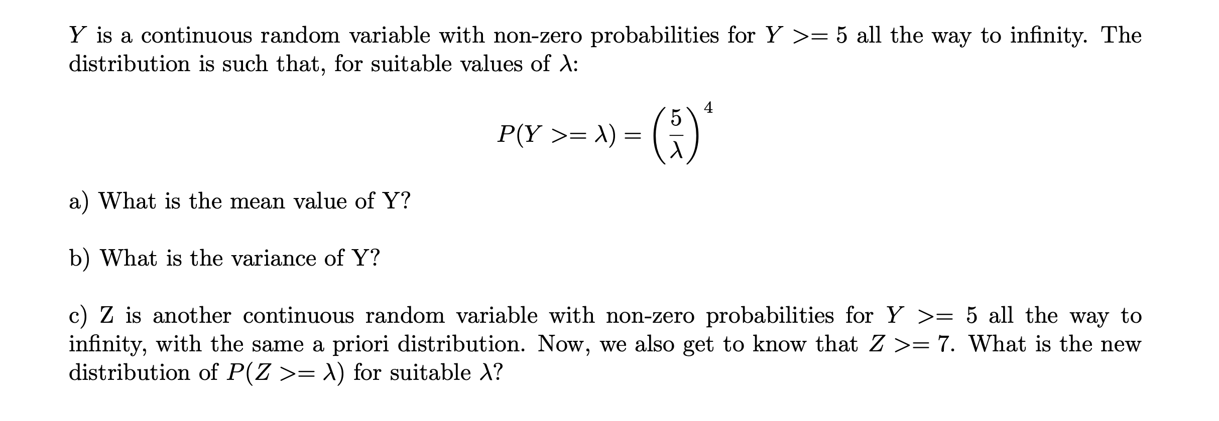 Solved Y is a continuous random variable with non-zero | Chegg.com