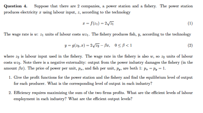 Solved Question 4. Suppose that there are 2 companies, a | Chegg.com