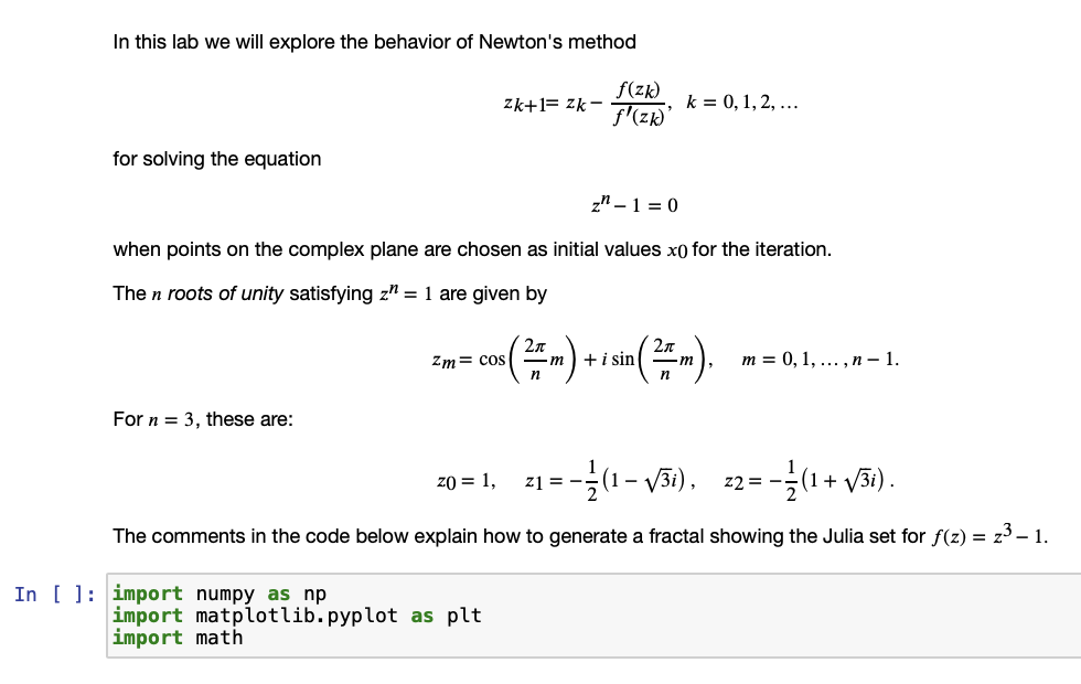 Solved In this lab we will explore the behavior of Newton's | Chegg.com