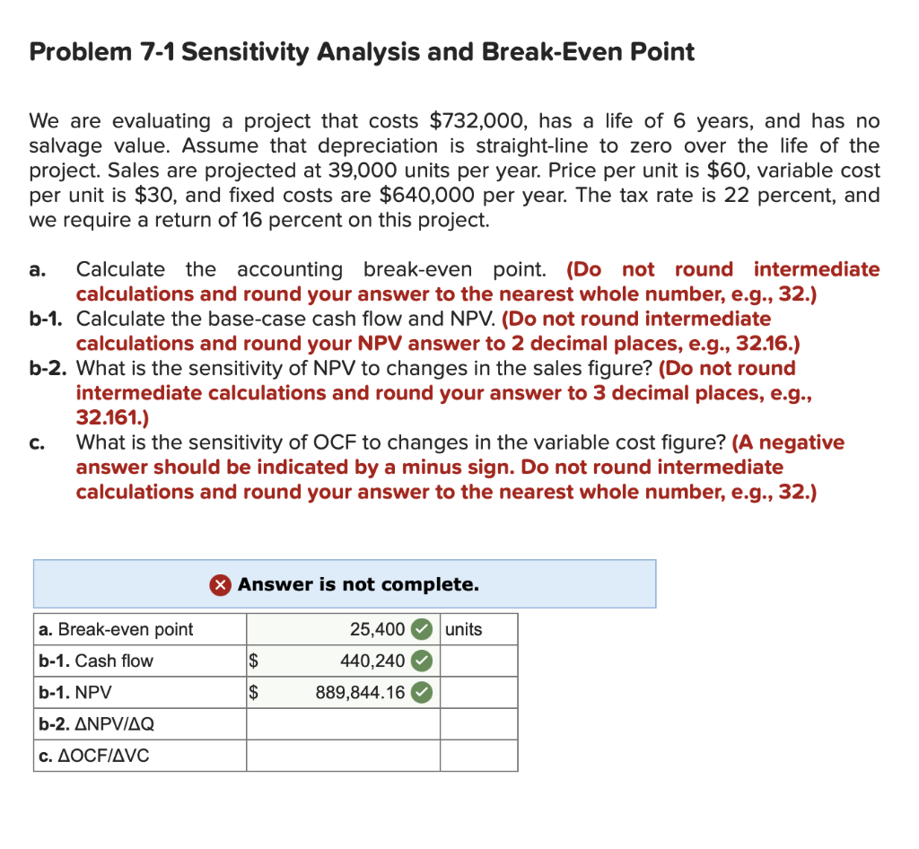 Solved We are evaluating a project that costs $732,000, has | Chegg.com