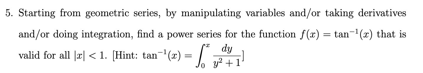 Solved Starting from geometric series, by manipulating | Chegg.com Solved Starting from geometric series, by manipulating | Chegg.com