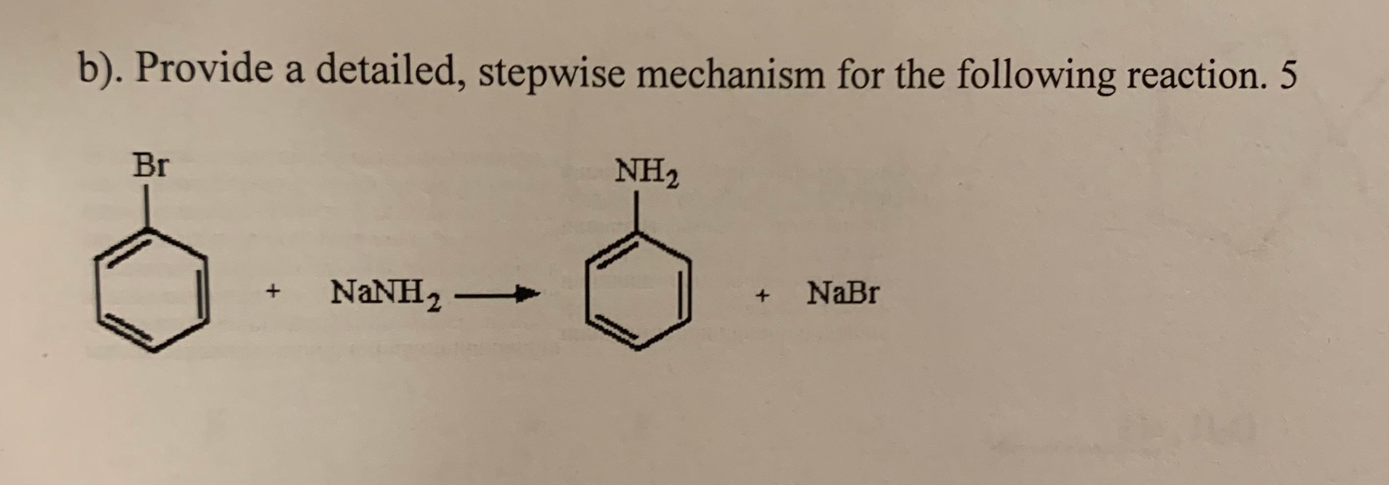 Solved b). Provide a detailed, stepwise mechanism for the | Chegg.com