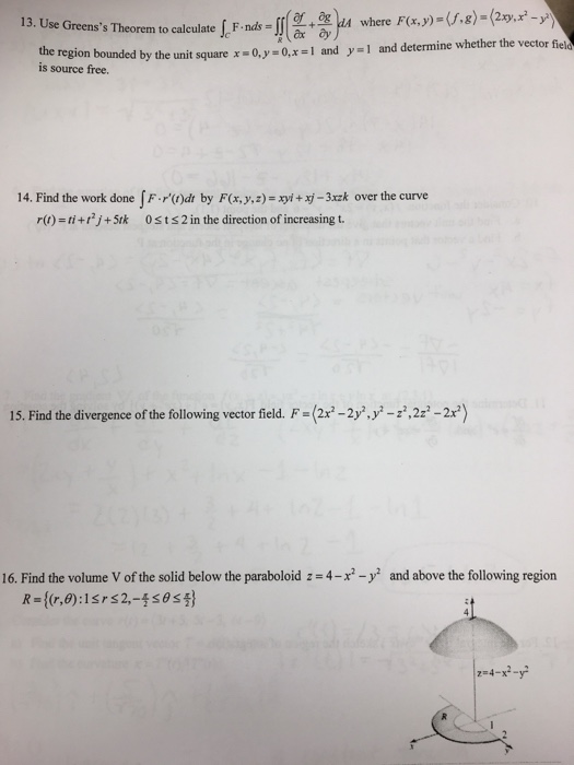 Solved Use Green's Theorem to calculate integral_C F middot | Chegg.com
