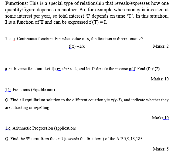 Solved Functions: This is a special type of relationship | Chegg.com