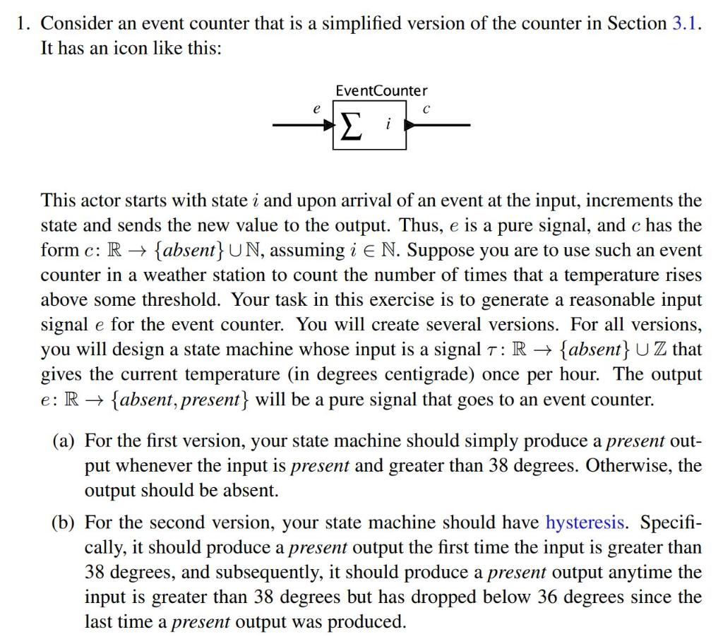 (Solved) : 1 Consider Event Counter Simplified Version Counter Section ... (Solved) : 1 Consider Event Counter Simplified Version Counter Section ...