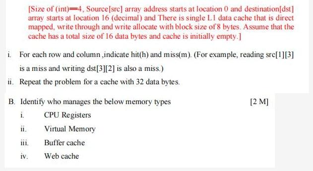 Solved Question No: 03 A. consider the following COSS 1 | Chegg.com