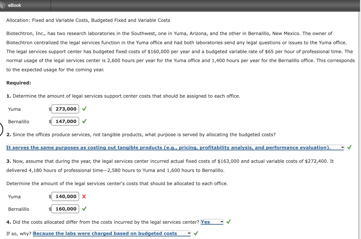 Solved eBook Allocation: Fixed and Variable Costs, Budgeted | Chegg.com