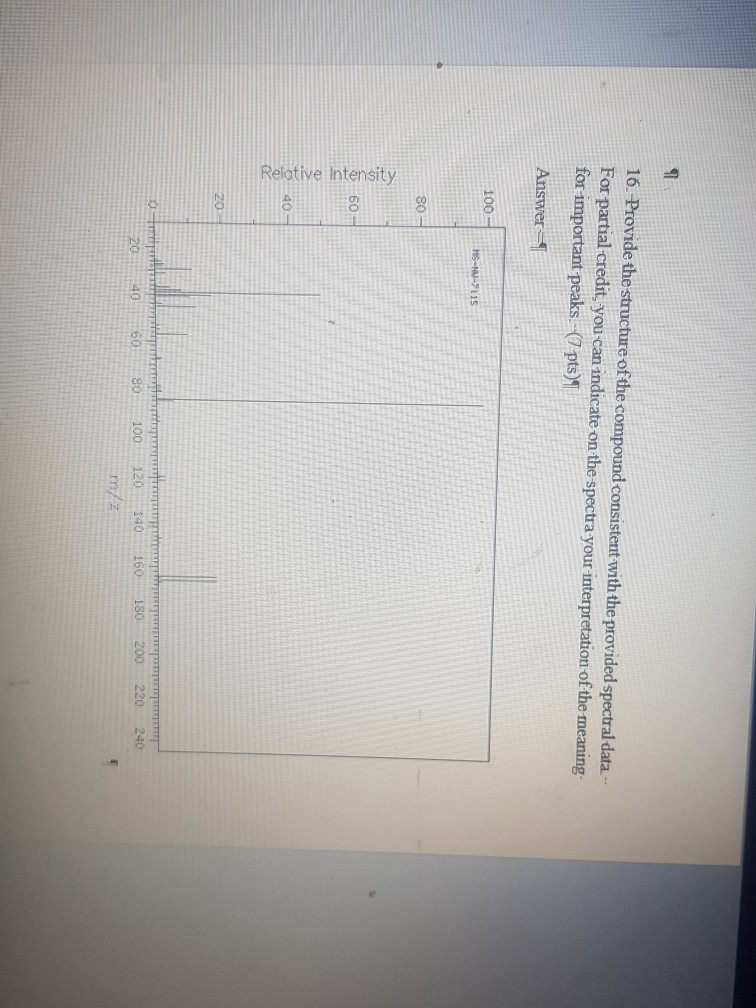 Solved 16. Provide the structure of the compound consistent | Chegg.com