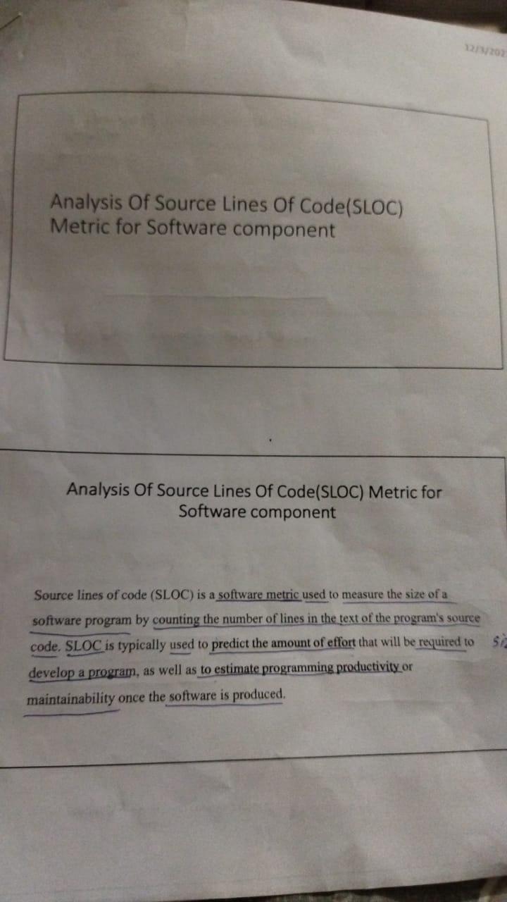 Solved Computational Tool (LOC Metrics). (Manually. 2. | Chegg.com