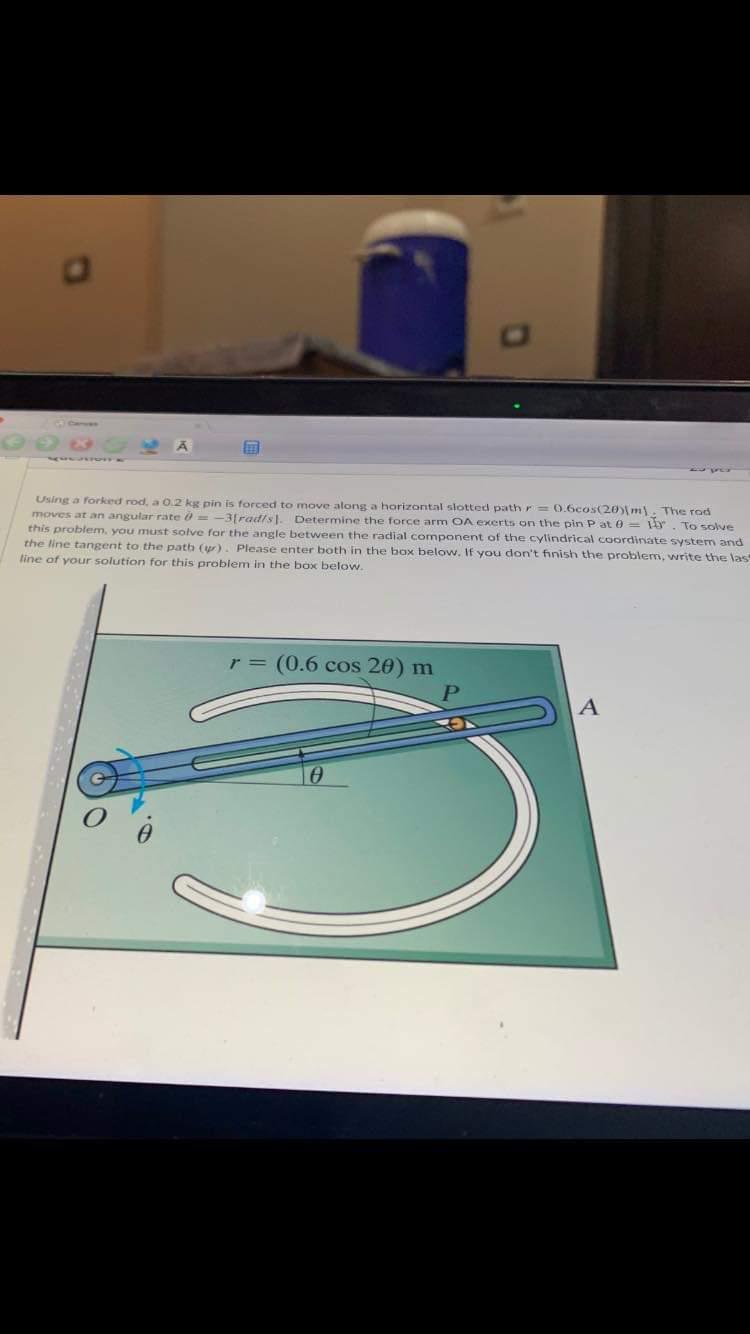 Solved Using a forked rod, a 0.2 kg pin is forced to move | Chegg.com