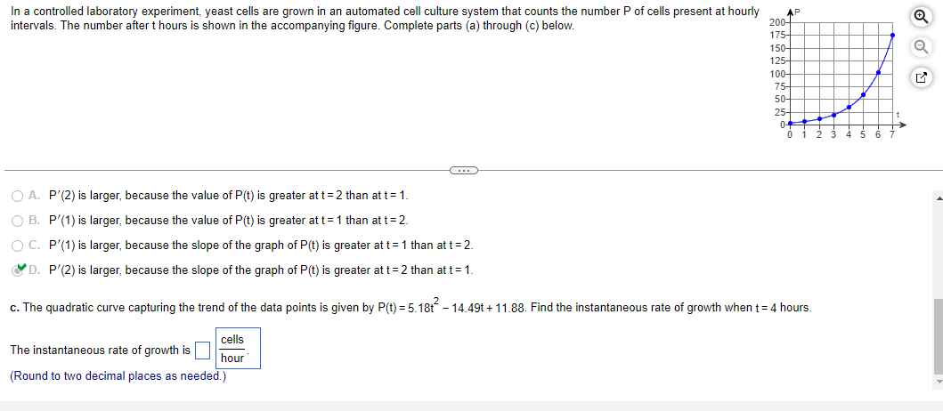 Solved In a controlled laboratory experiment, yeast cells | Chegg.com
