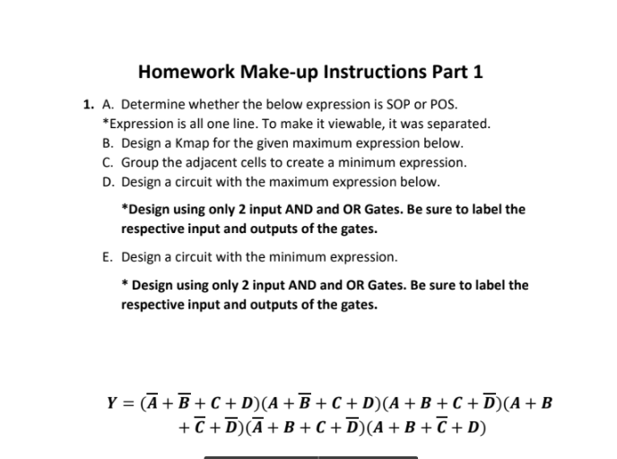 Solved Homework Make-up Instructions Part 1 1. A. Determine | Chegg.com