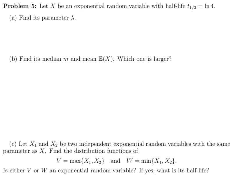 Solved Problem 5: Let X be an exponential random variable | Chegg.com