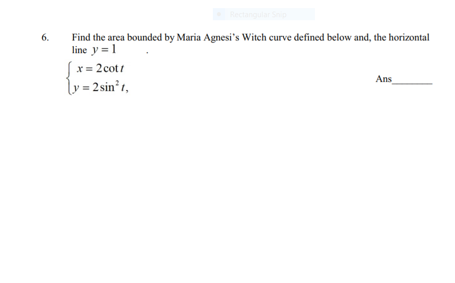 Solved Rectangular Snip 6. Find the area bounded by Maria | Chegg.com