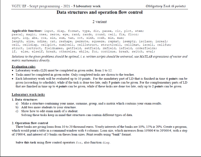 2 Variant Applicable Functions Input Disp Format