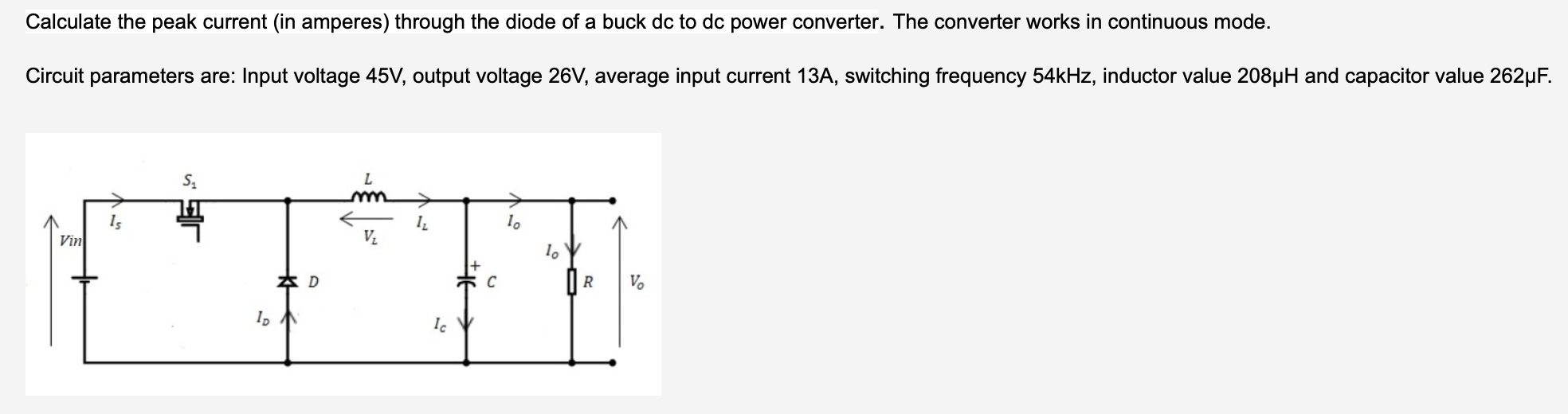 Solved Calculate the peak current (in amperes) through the | Chegg.com