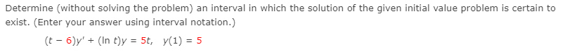 Solved Determine Without Solving The Problem An Interval 5017