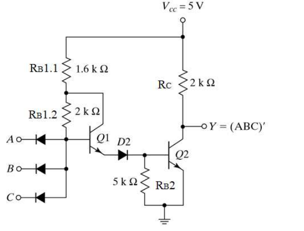 For the Modified DTL circuit analyzed in class and | Chegg.com