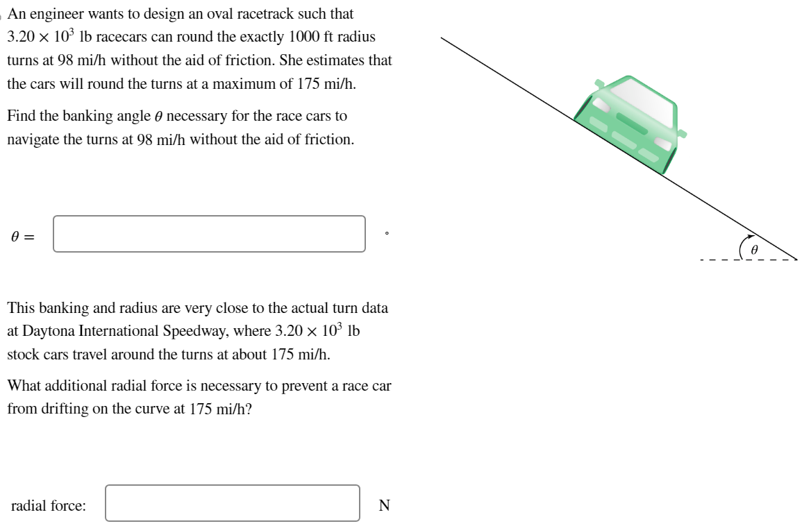 Solved An engineer wants to design an oval racetrack such | Chegg.com