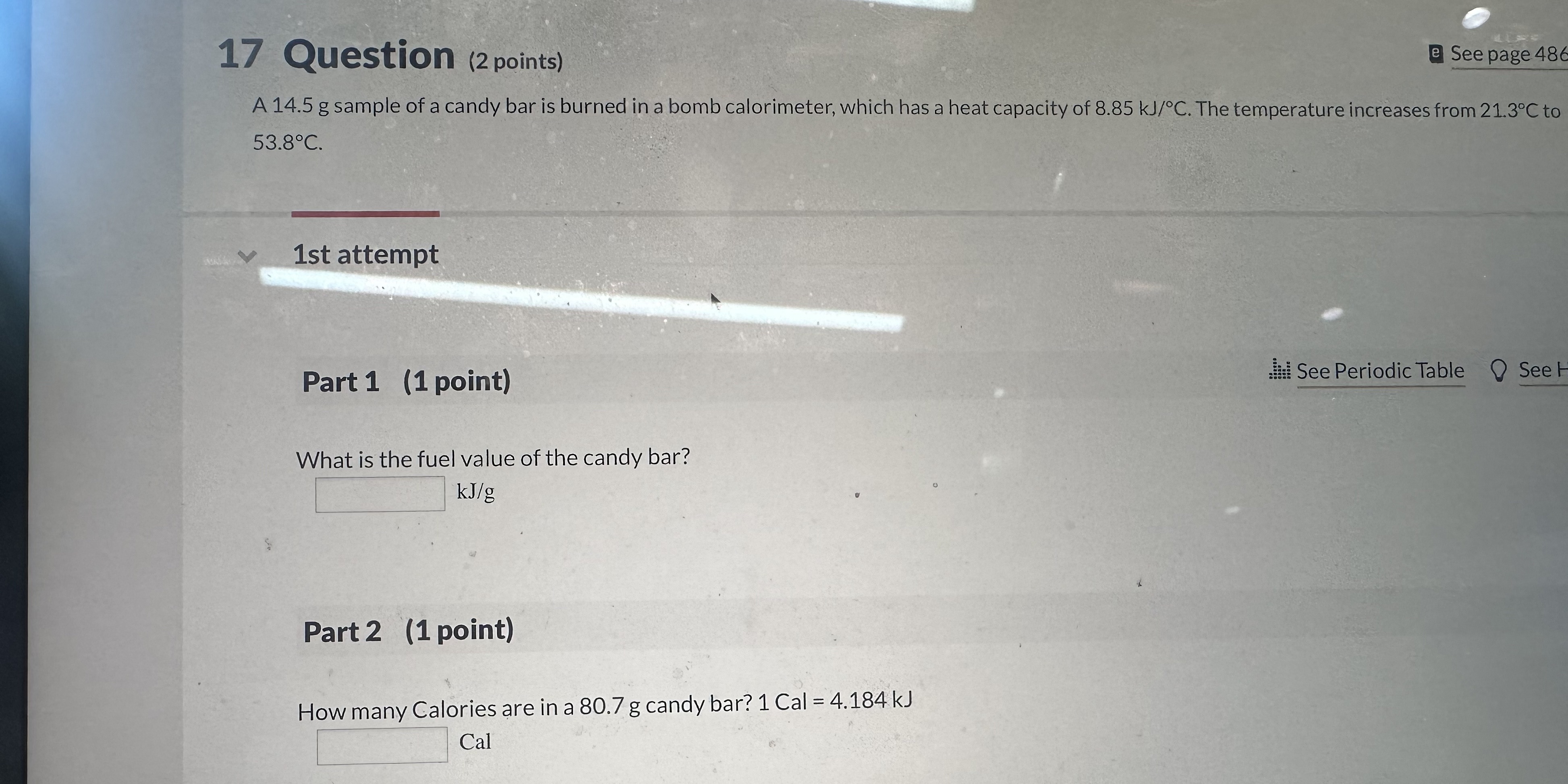 Solved 17 Question (2 points) e See page 48 A 14.5 g sample | Chegg.com Solved 17 Question (2 points) e See page 48 A 14.5 g sample | Chegg.com