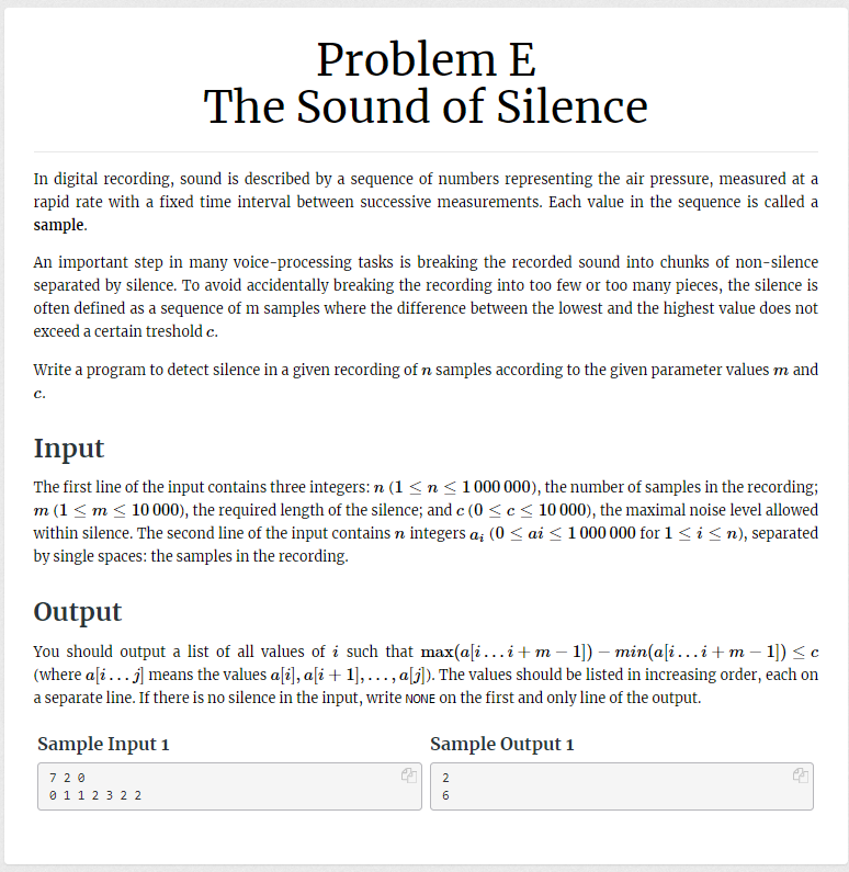 Solved Problem E The Sound of Silence In digital recording, | Chegg.com