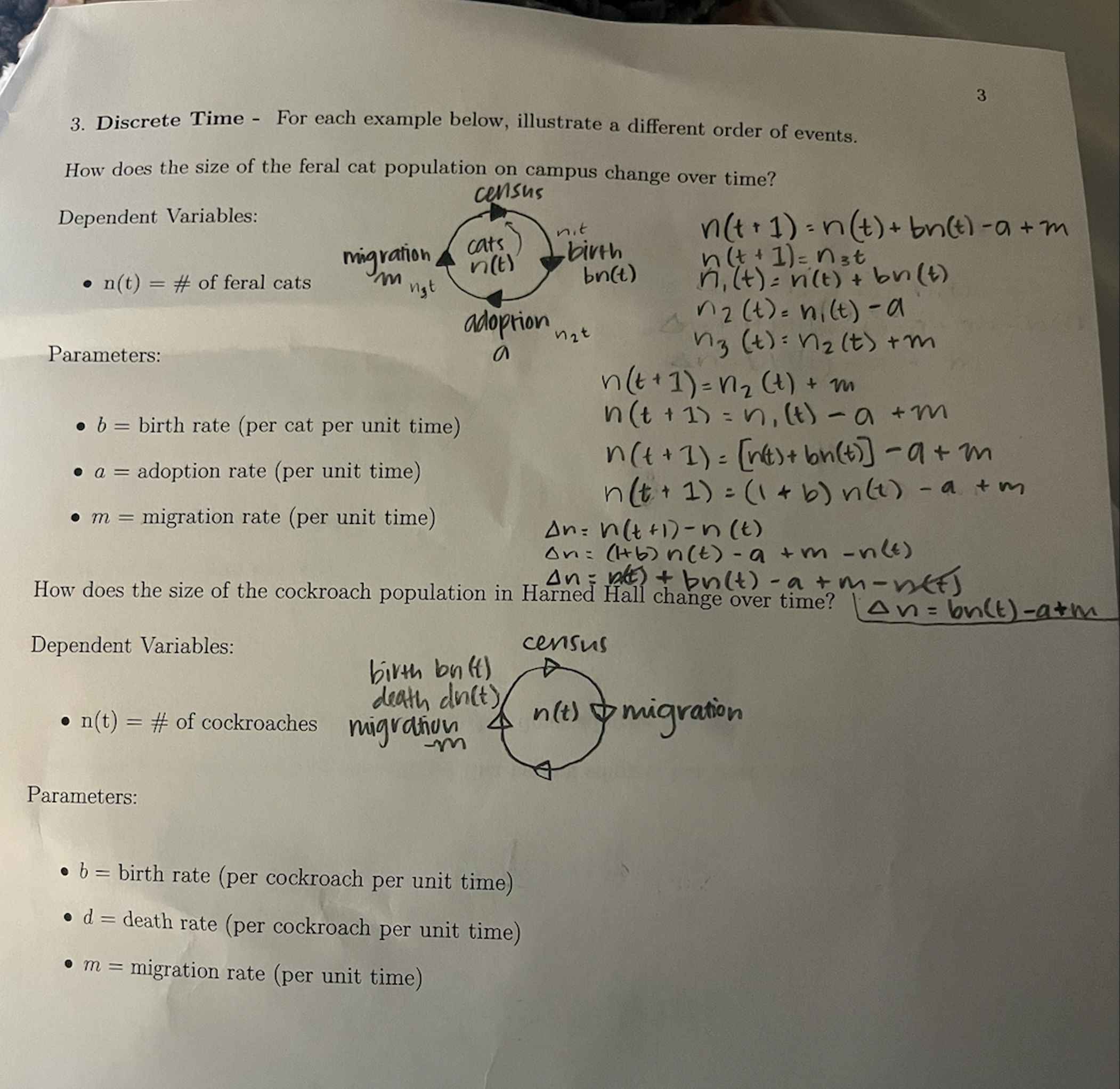 Solved For each of the following biological phenomena, write | Chegg.com