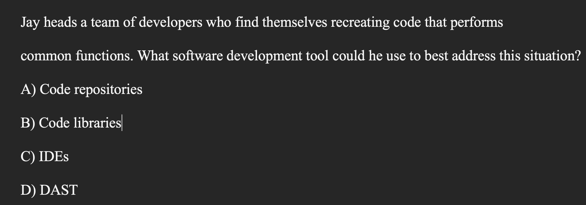 Solved Jay heads a team of developers who find themselves | Chegg.com