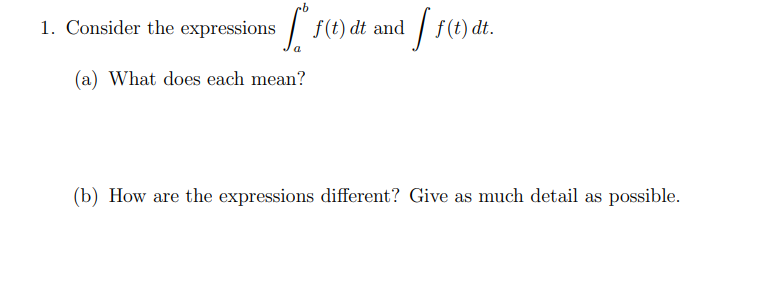(a) ﻿What does each mean?Consider the expressions | Chegg.com