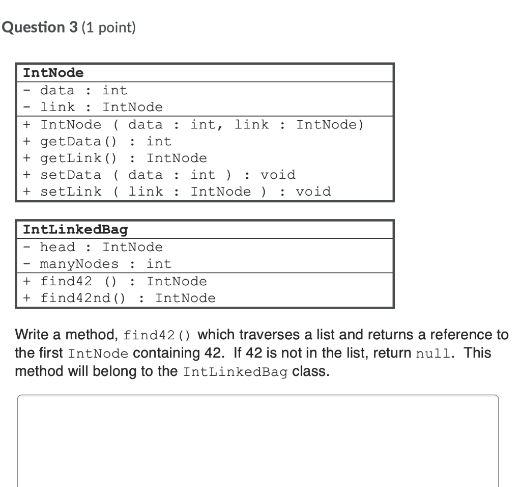 Solved Question 3 1 Point Intnode Data Int Link 