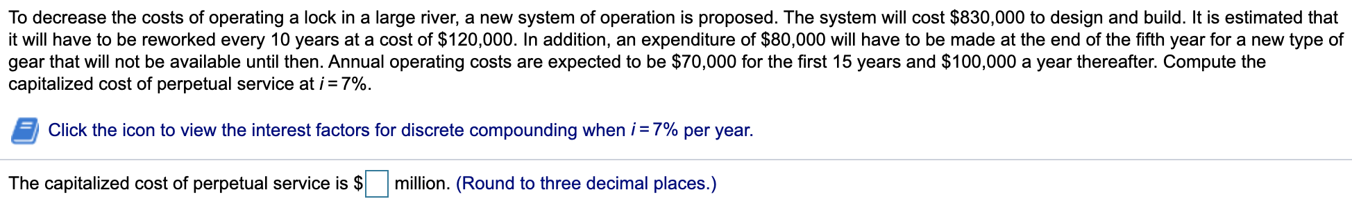 Solved To decrease the costs of operating a lock in a large | Chegg.com