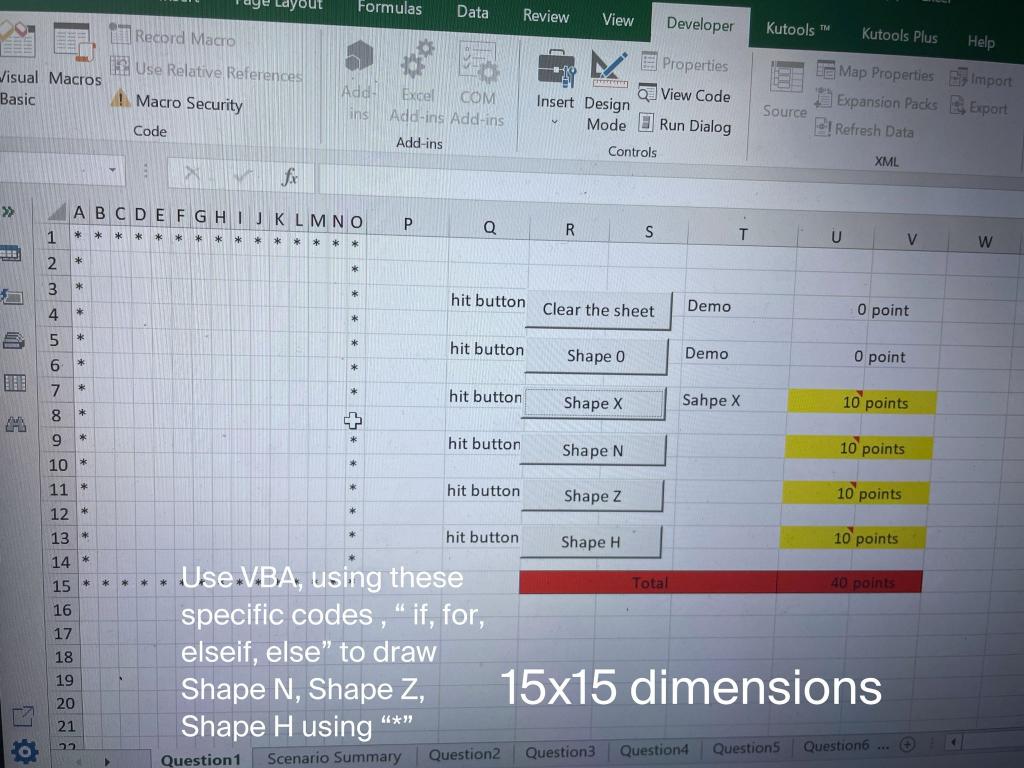 Solved Use “if, else if, else” to draw shape X, shape N, | Chegg.com