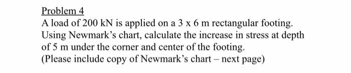 Solved Problem 4 A load of 200 kN is applied on a 3 x 6 m | Chegg.com
